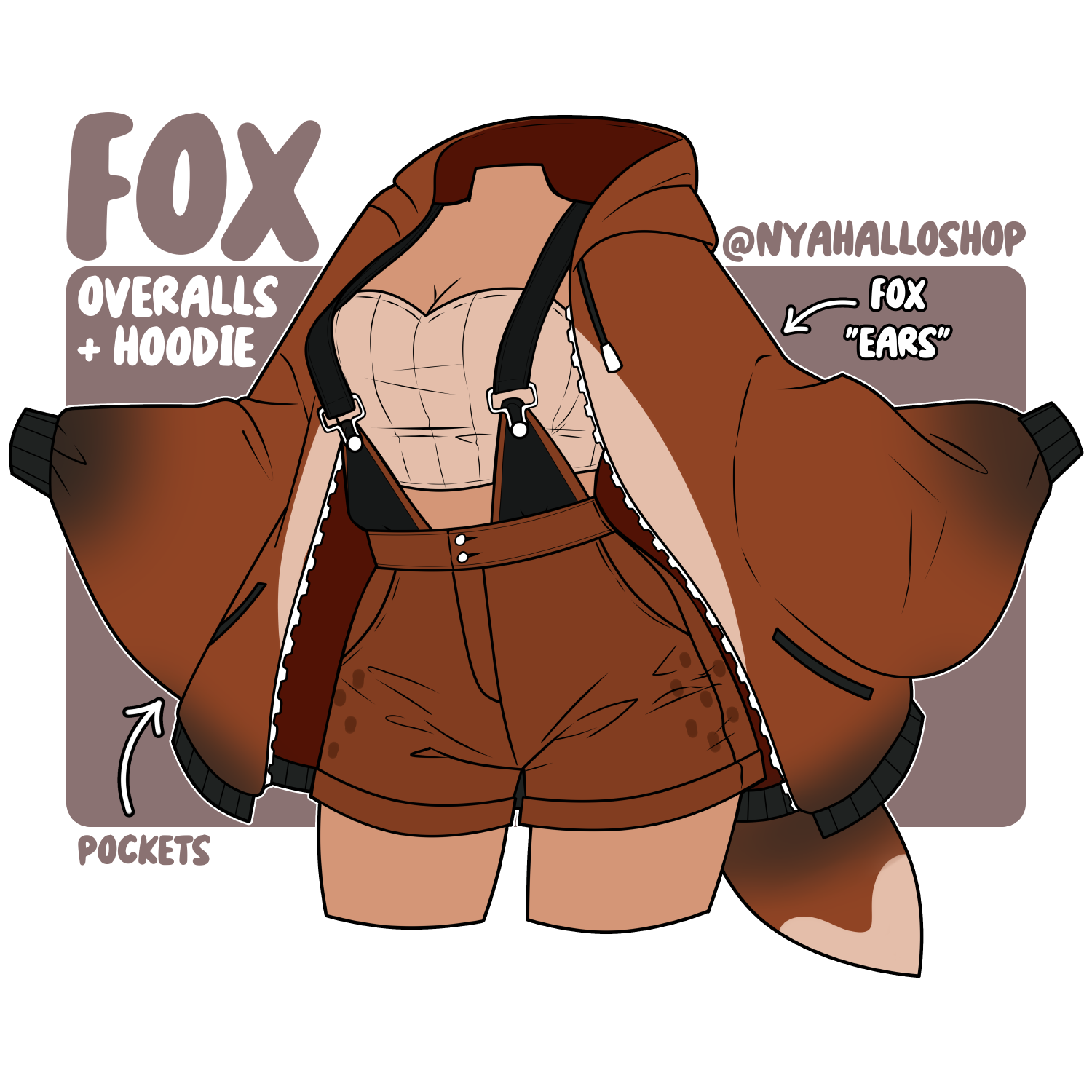 [DESIGN CONCEPT PRE-ORDER] Fox Overalls – Nyahallo