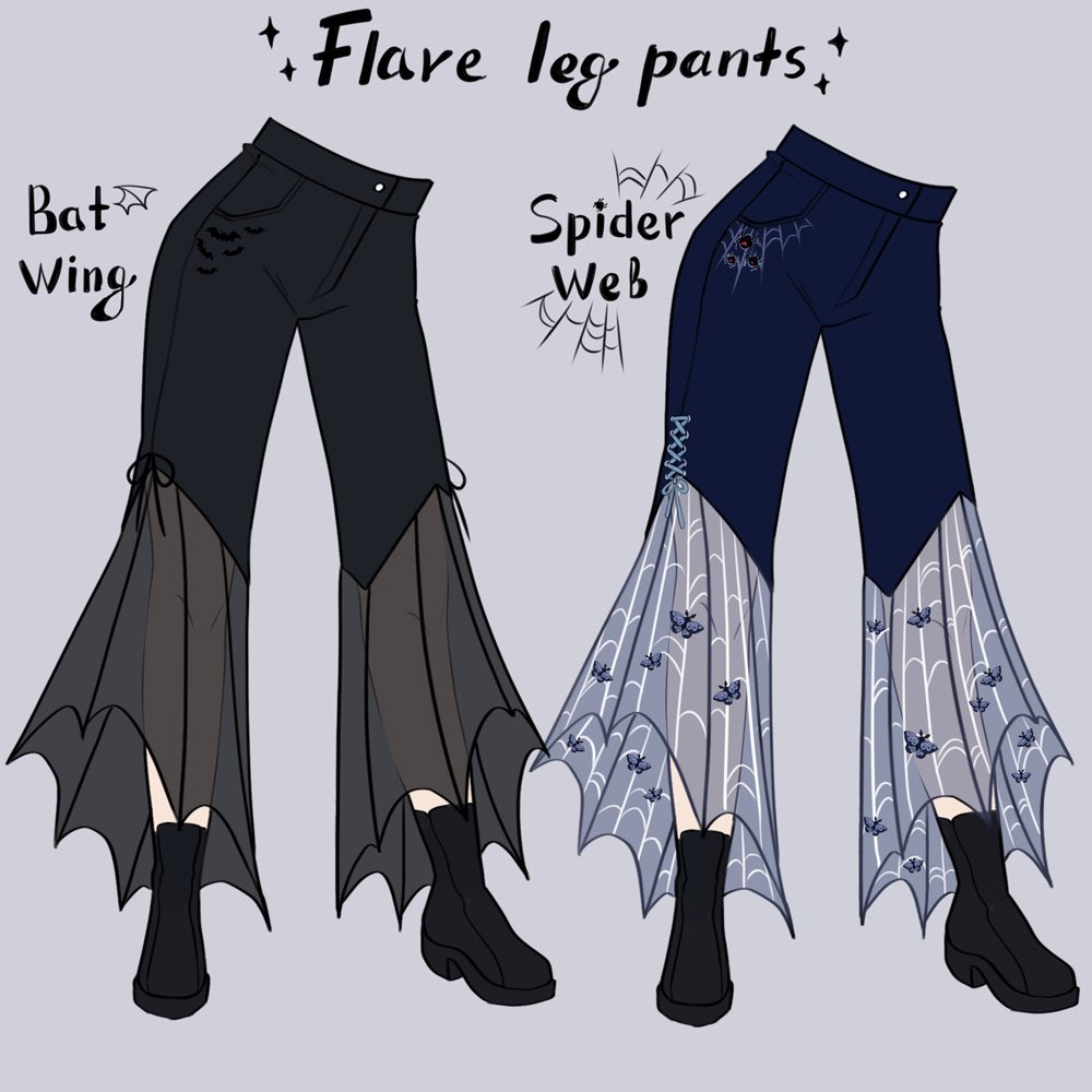 [PRE-SAMPLE PRE-ORDER] Bat Wing pants with Dramatic Flare (SAMPLING IN ...